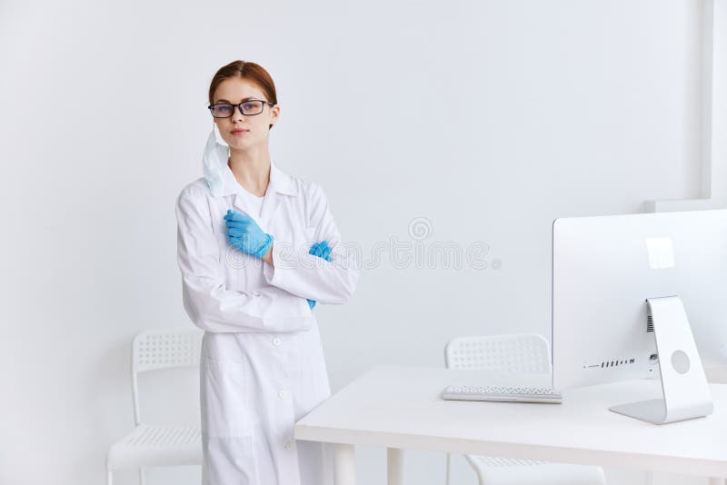 Doctor in a Medical Office Computer Professional Technician Work Stock ...
