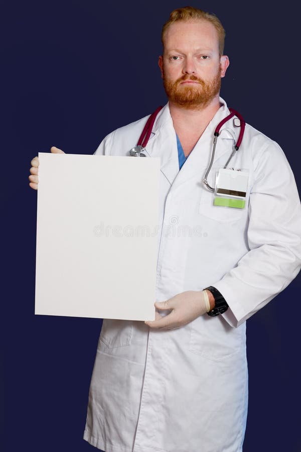 Doctor with message board stock photo. Image of clinical - 652792