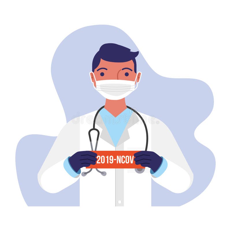Doctor with Message. Vector Stock Vector - Illustration of clinic ...