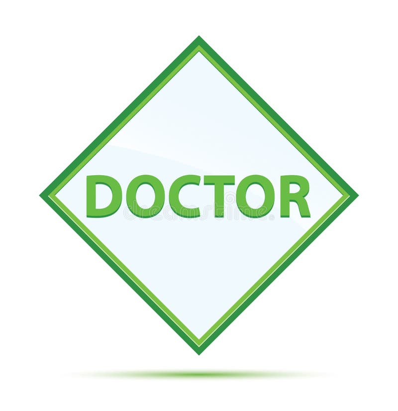 Doctor Modern Abstract Green Diamond Button Stock Illustration ...