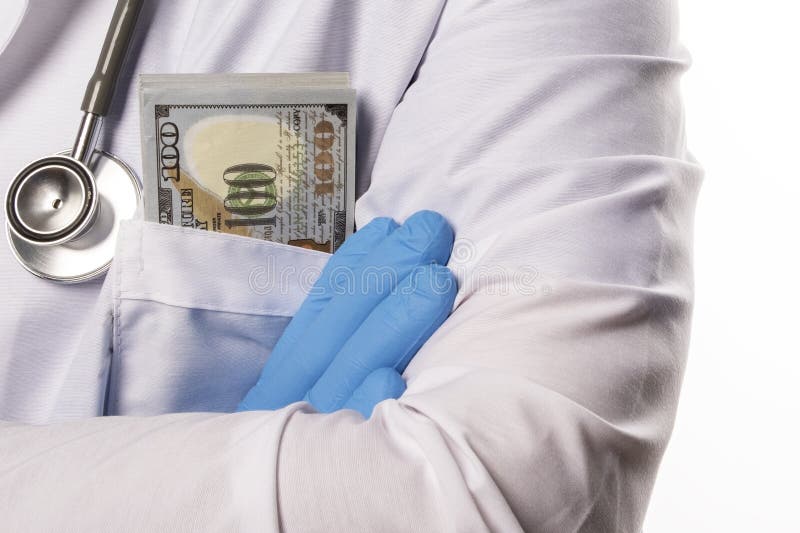 Doctor and money. stock image. Image of occupation, corrupt - 207441057