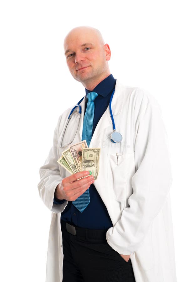 Doctor with money stock photo. Image of piggy, practitioner - 43112218