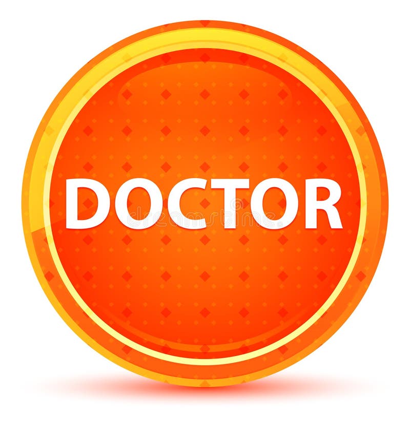 Doctor Natural Orange Round Button Stock Illustration - Illustration of ...