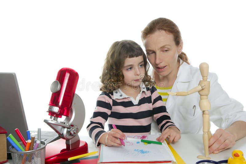 Doctor Natural Sciences Teaching School Pupil Stock Image - Image of ...