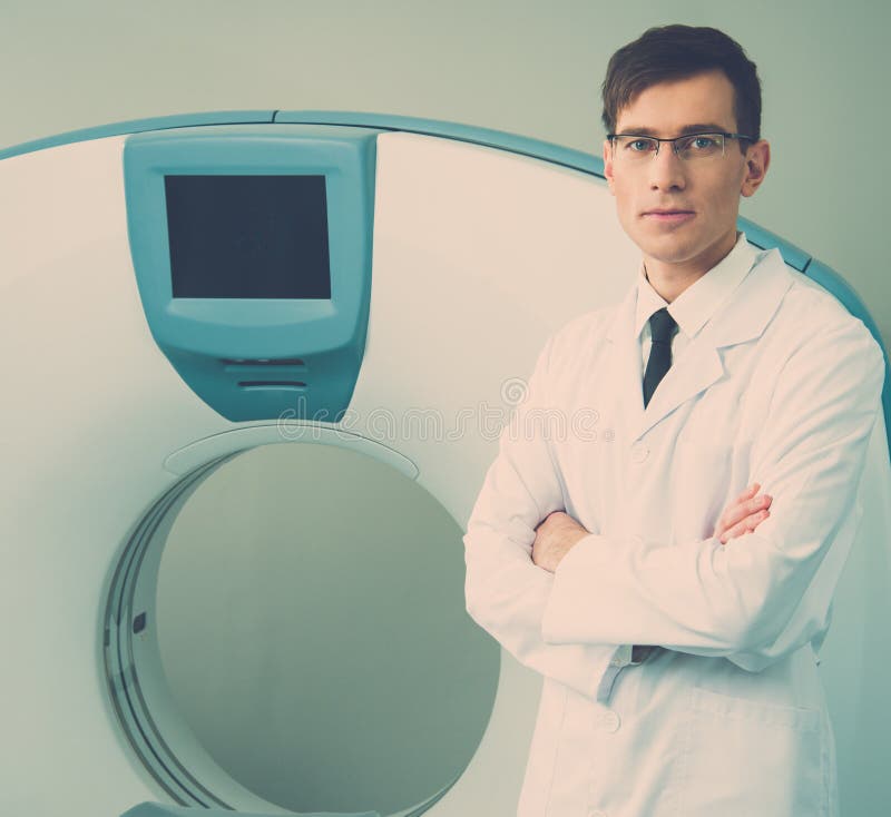 Doctor and Computed Tomography Scanner Stock Image - Image of ...