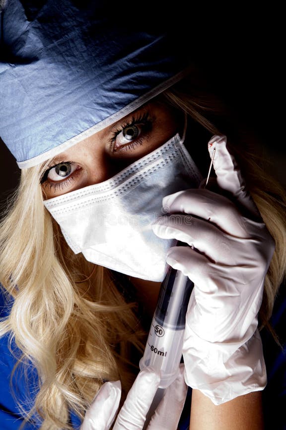Doctor needle stock image. Image of closeup, blond, caucasian - 24519713