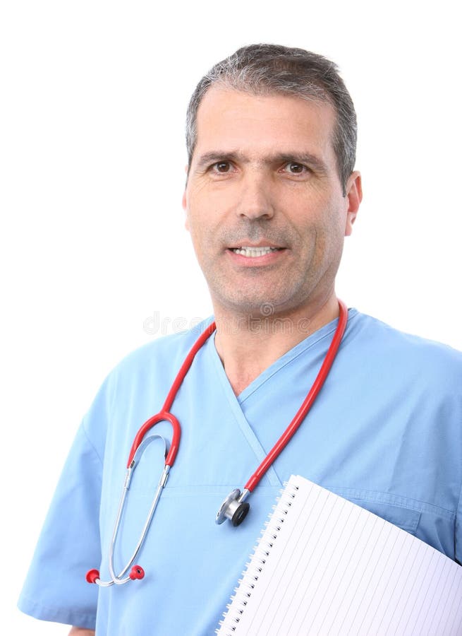 Doctor with a notepad stock image. Image of isolated - 16684363