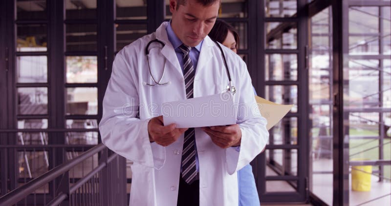 Nurse, Reading and Tablet for Hospital, Healthcare or Research with ...