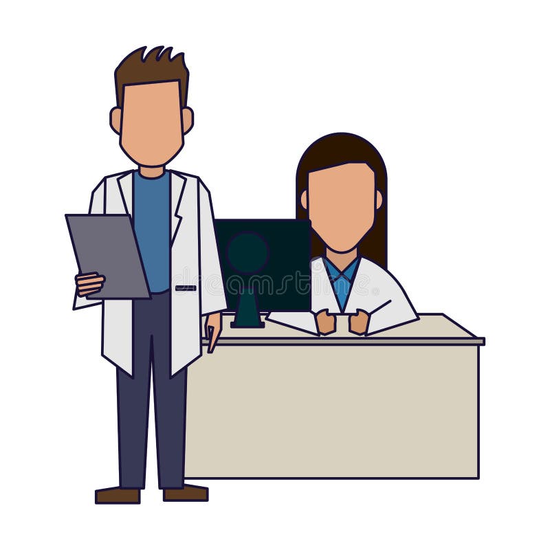 Doctor office concept stock vector. Illustration of person - 136726683