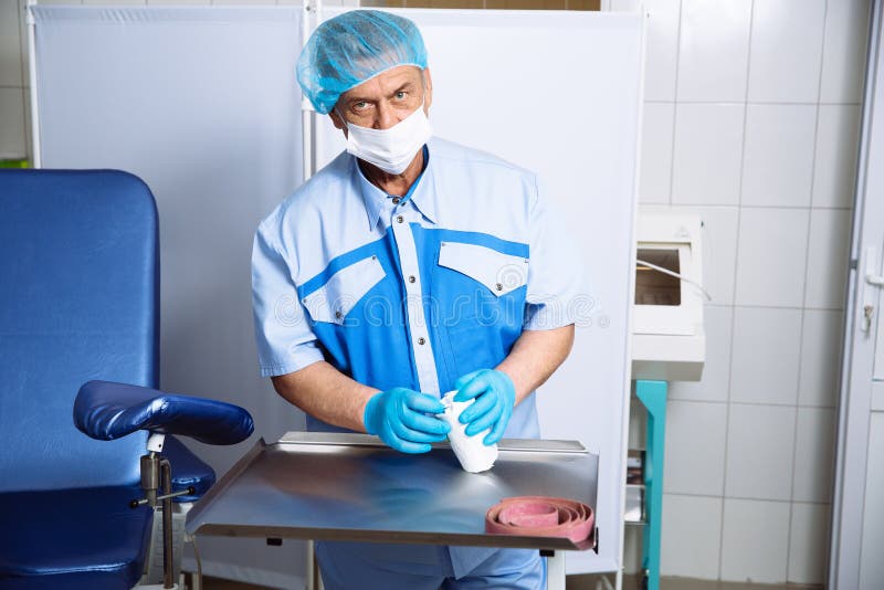 Doctor in Operating Room with Medical Tools. Concept of a Hospital ...