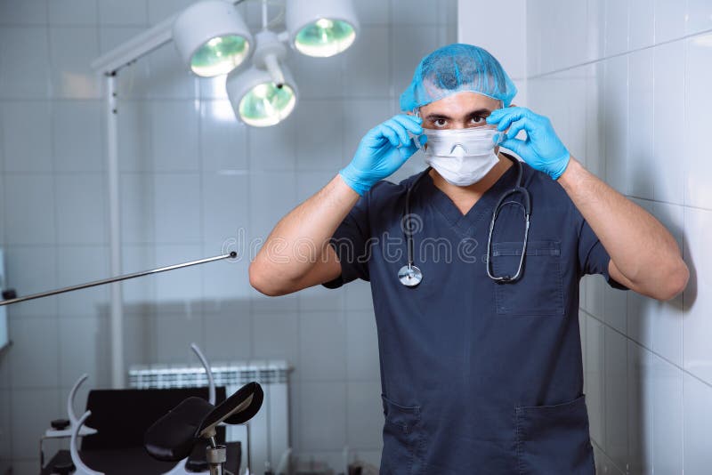 Doctor in Operating Room with Medical Tools. Concept of a Hospital ...