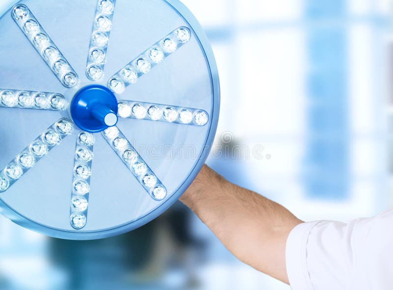 Doctor with Operation Light in a Hospital Stock Photo - Image of ...