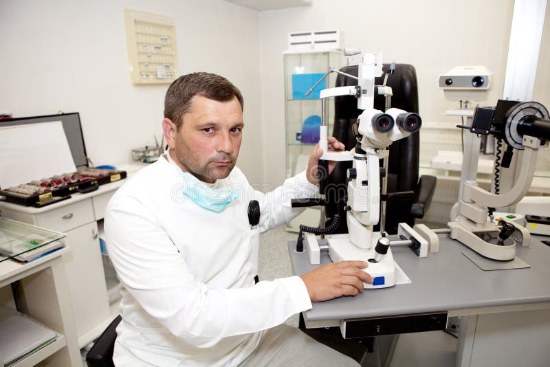 Doctor in Ophthalmology Clinic Stock Image - Image of check, optic ...
