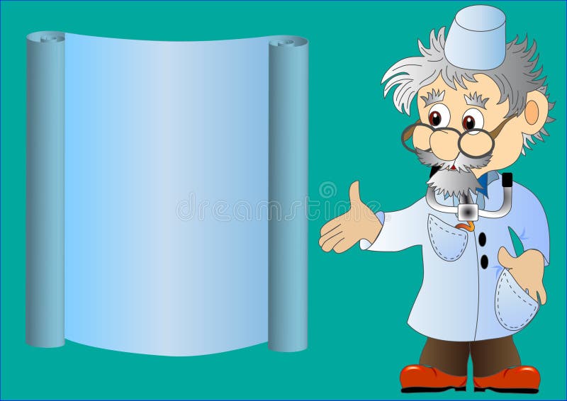 Doctor with paper stock vector. Illustration of clip - 18427617