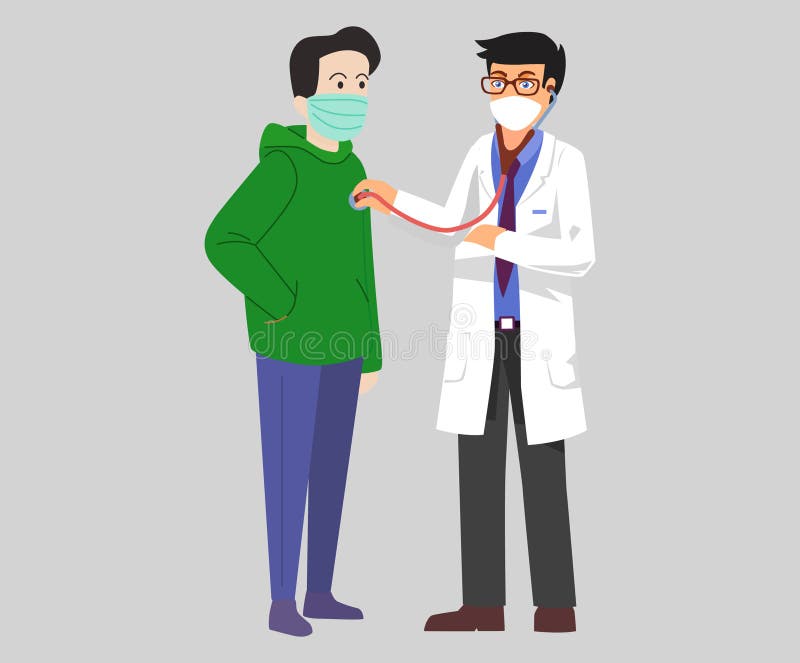 Doctor and Patient Character Design. Vector Illustration of Doctor ...