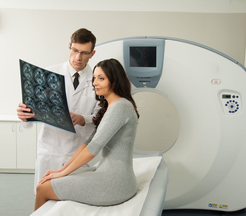 Doctor Patient at the Computed Tomography Stock Image - Image of ...
