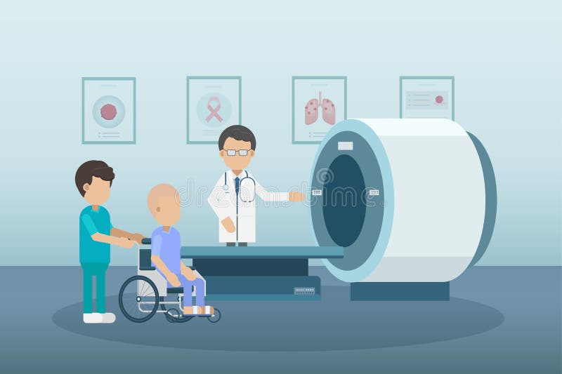Doctor with Patient and Ct Scanner Stock Vector - Illustration of ...