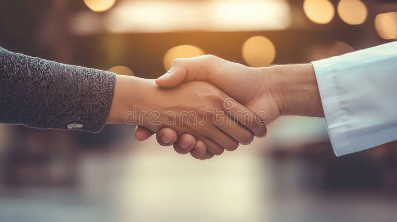 Close-up Handshake between a Doctor and Patient in a Clinic Setting ...