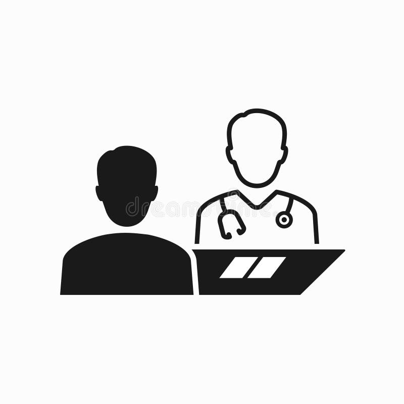 Doctor and Patient Icon. Vector Illustration Stock Illustration ...