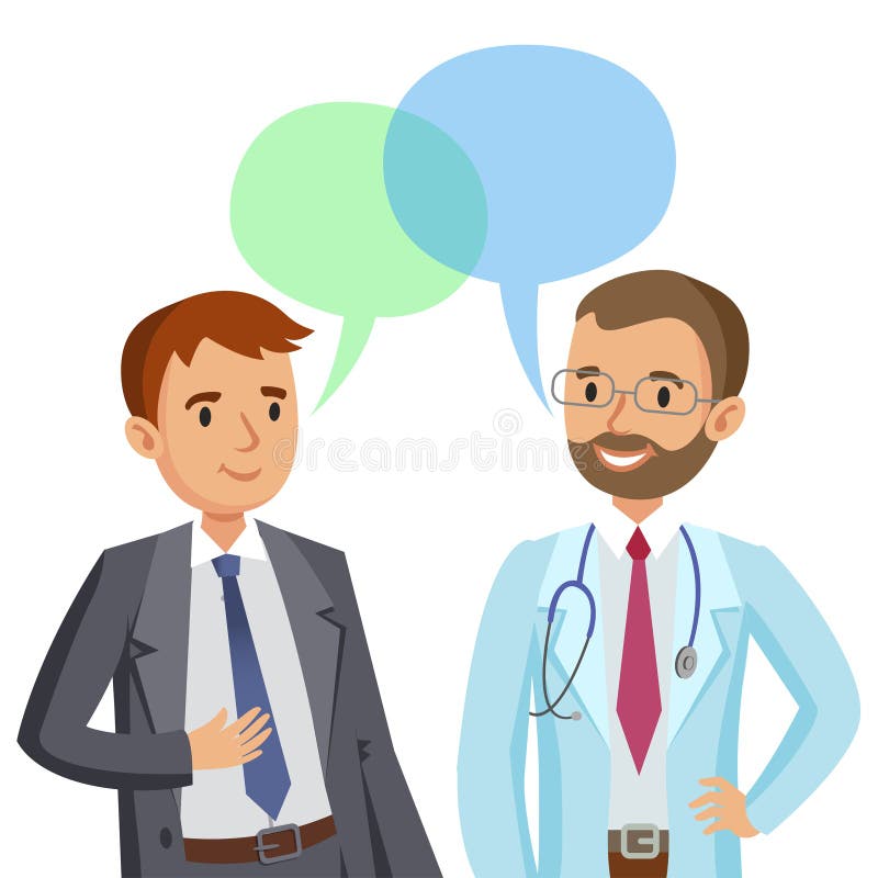 Doctor and Patient. Man Talking To Physician Stock Vector ...