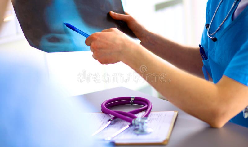 Doctor and Patient at the Table. Solution Stock Photo - Image of human ...