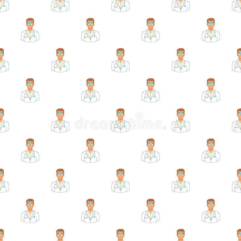 Doctor Pattern, Simple Style Stock Vector - Illustration of black ...