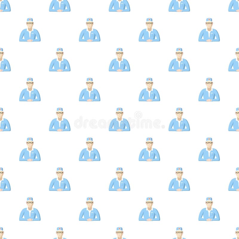Doctor Pattern Seamless Blue Stock Vector - Illustration of blog, medic ...