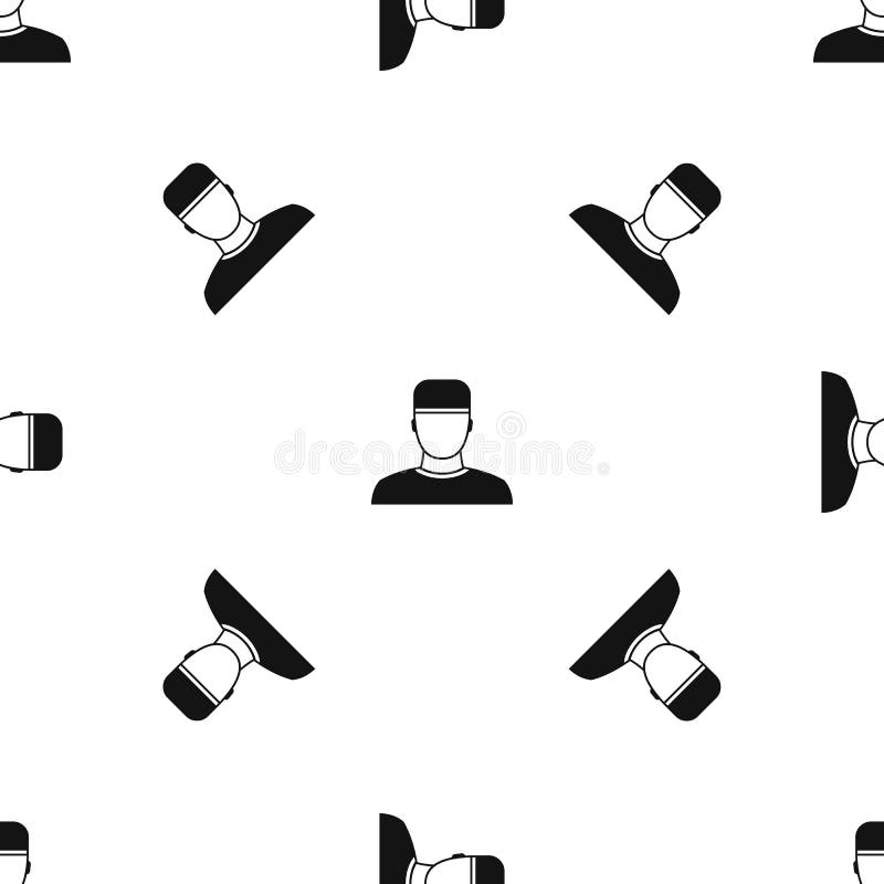 Doctor Pattern, Simple Style Stock Vector - Illustration of black ...
