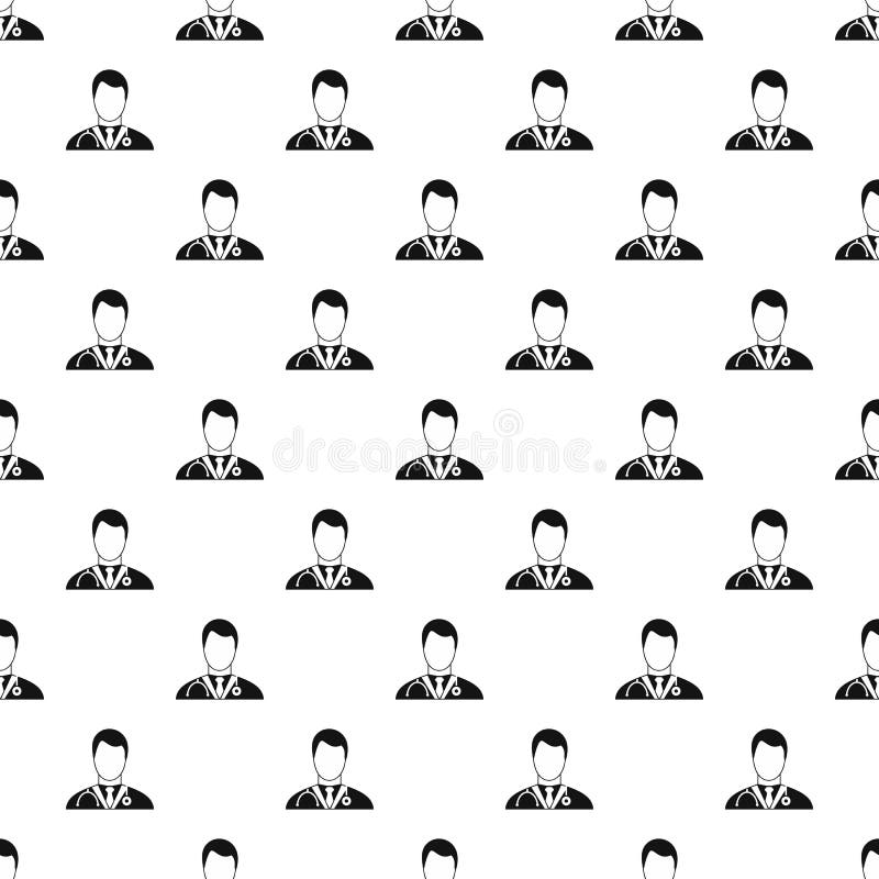Doctor Pattern, Simple Style Stock Vector - Illustration of occupation ...