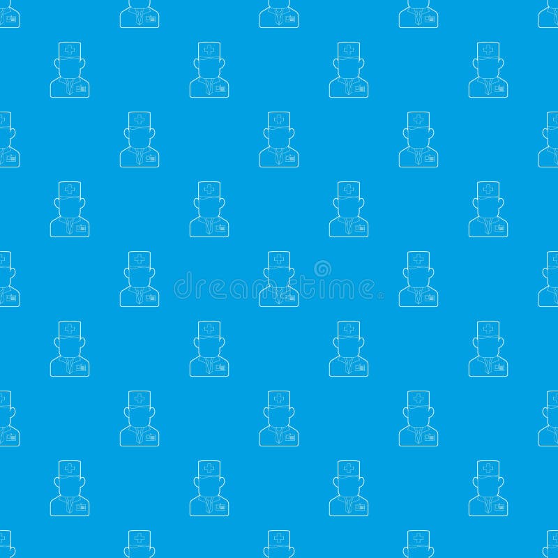 Doctor Pattern, Simple Style Stock Vector - Illustration of black ...