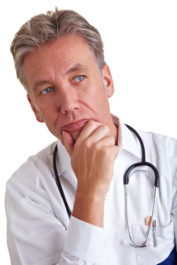 Doctor pensativo imagen de archivo. Imagen de mano, laboratorio - 18406473