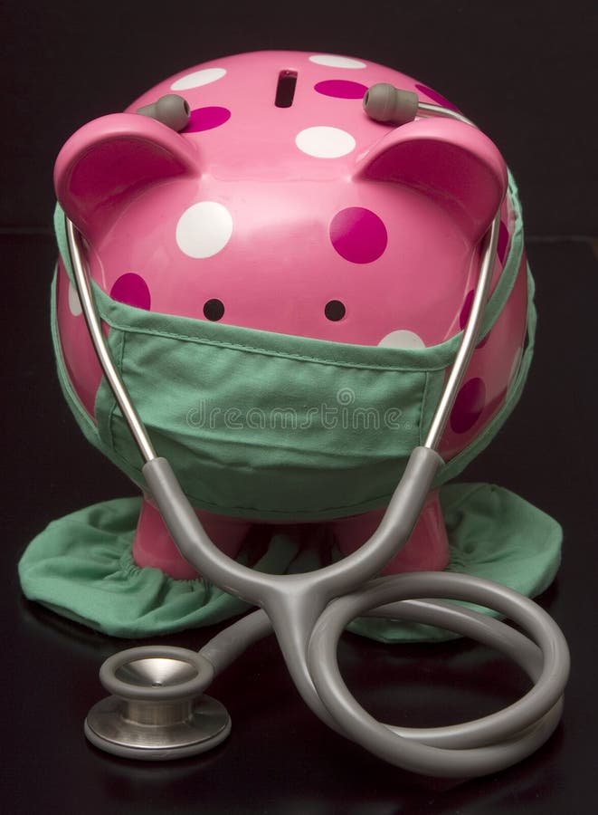 Doctor Piggy Bank stock photo. Image of home, greed, finance - 17496760