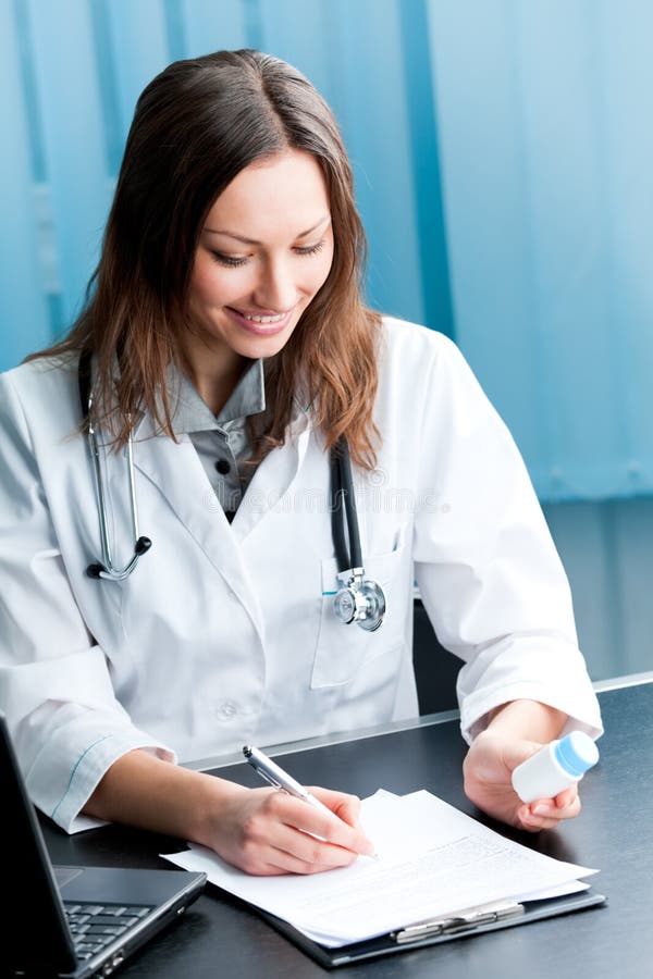Doctor with pill stock photo. Image of healthy, exam - 13693768