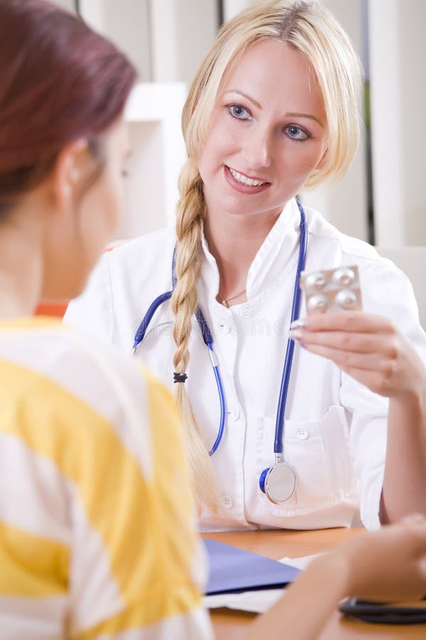 Doctor with Pills and Patient Stock Photo - Image of tablet, medical ...