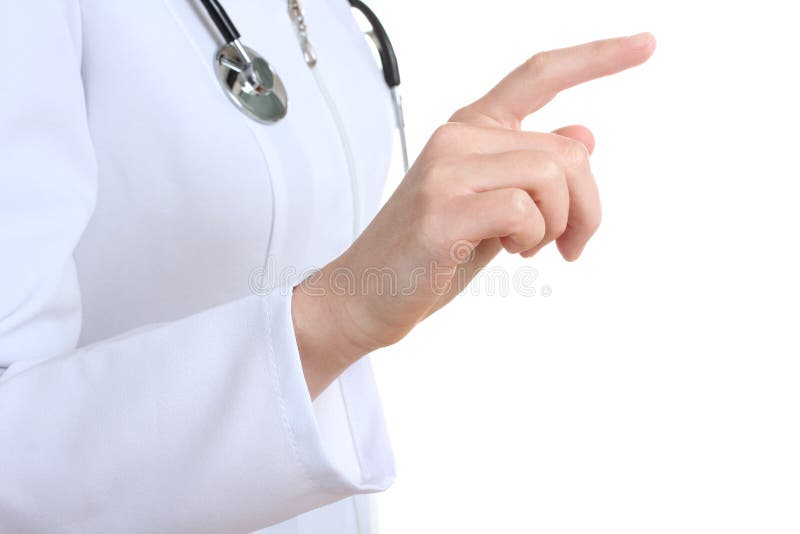 The Doctor Points His Finger Stock Image - Image of healthcare ...