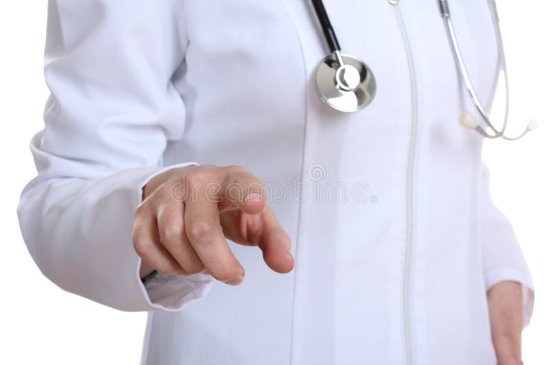 The Doctor Points His Finger Stock Image - Image of healthcare ...
