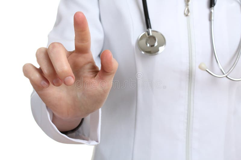 The Doctor Points His Finger Stock Image - Image of healthcare ...