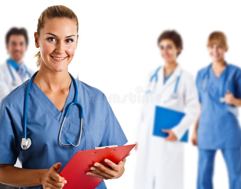 Doctor portrait stock image. Image of girl, worker, physician - 21811331