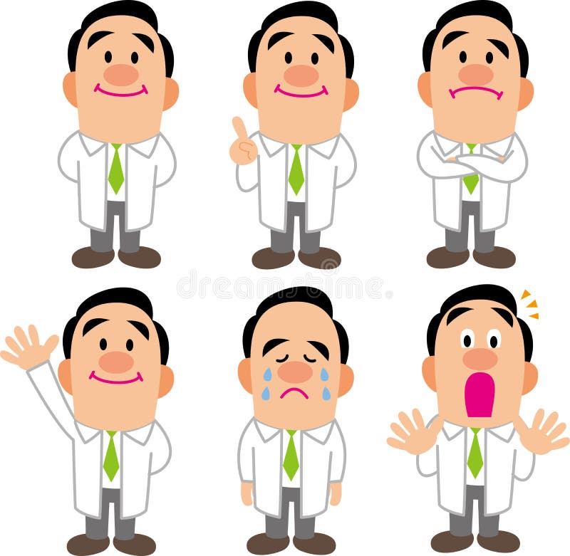 Doctor Pose Collection stock illustration. Illustration of collection ...