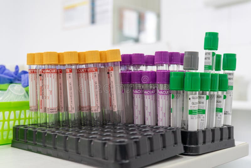 Doctor Preparing Patient for Blood Sampling. Focus on Blood Test Tools ...