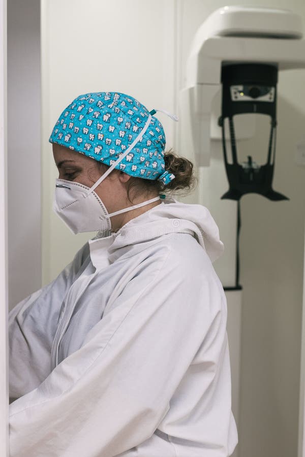 Doctor Preparing X-ray Machine in the Office Stock Photo - Image of ...