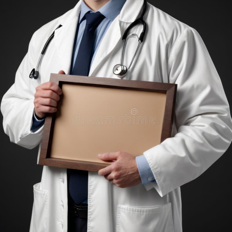 Doctor Presenting Blank Board Stock Photo - Image of professional ...