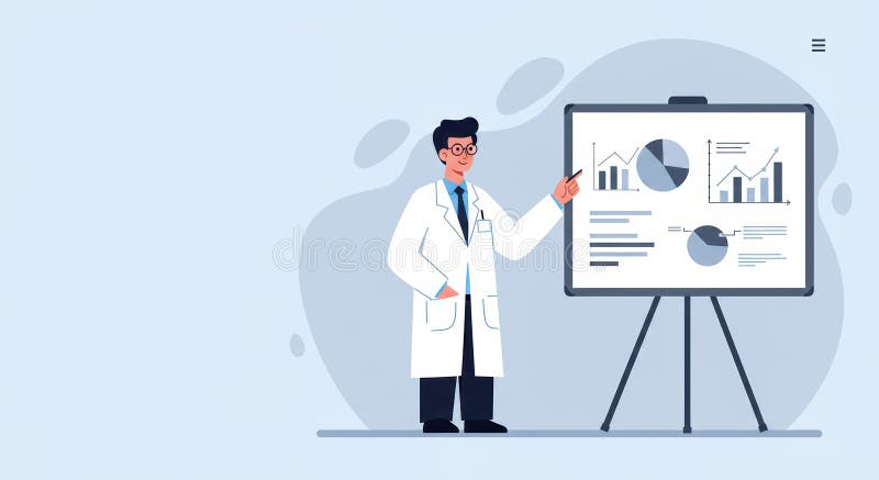 Doctor Presenting Medical Data Stock Illustration - Illustration of ...