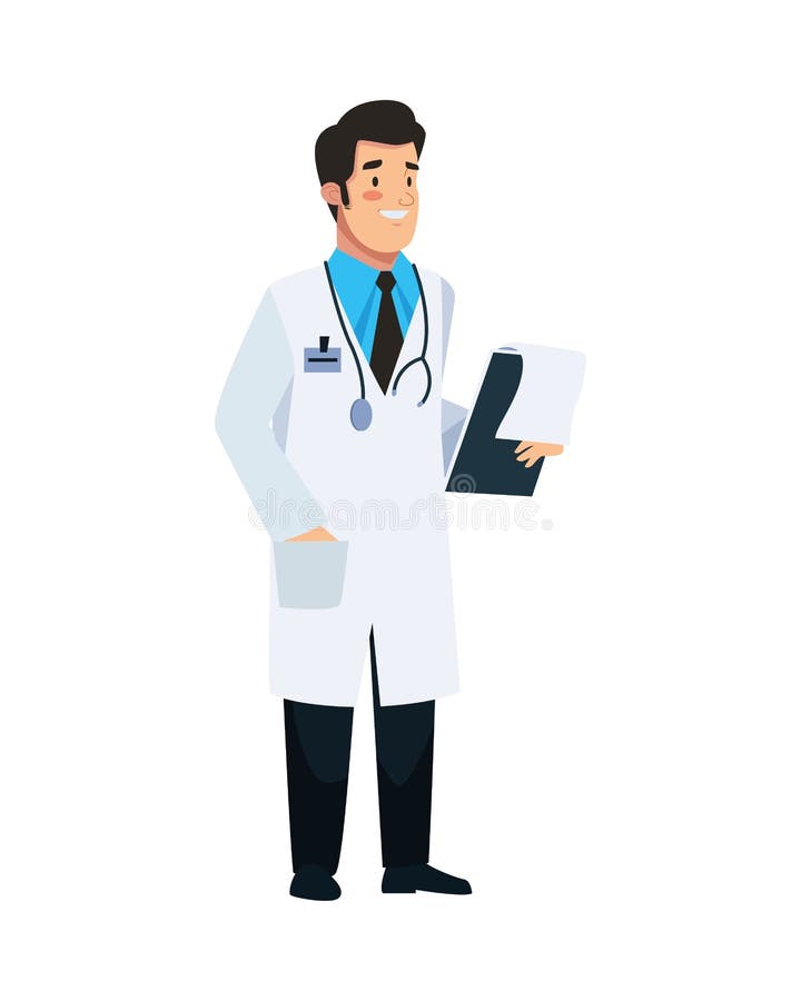 Doctor Professional with Checklist Character Stock Vector ...