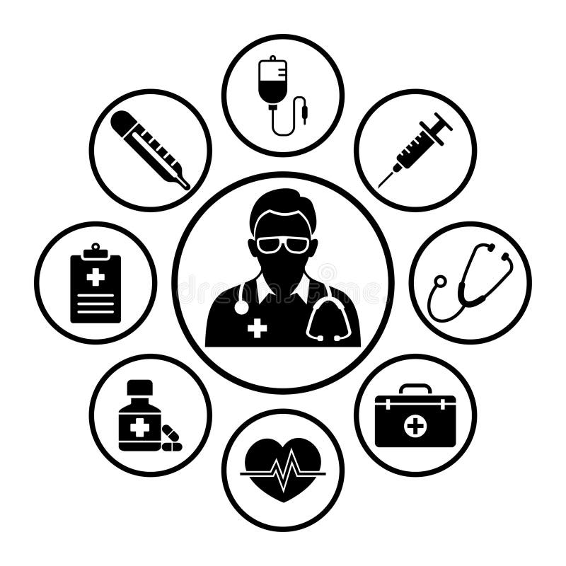 Doctor Profile Icon Vector Basic RGB Stock Illustration - Illustration ...