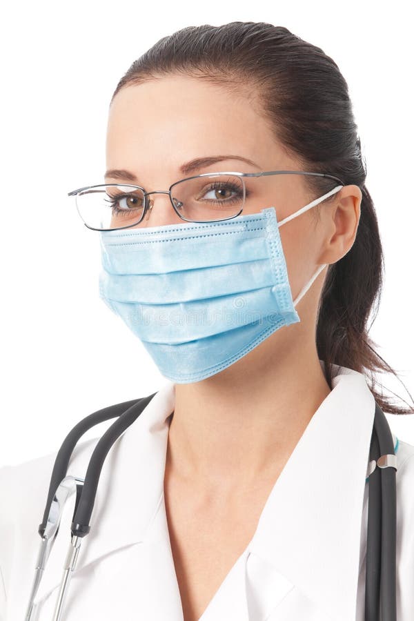 Doctor in protective mask stock image. Image of medicament - 8164829