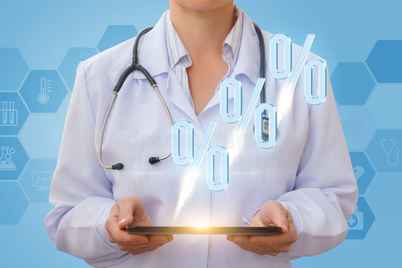 Doctor Provides a Discount in the Network. Stock Photo - Image of ...