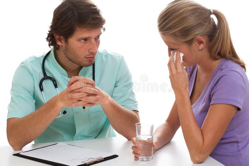 Doctor Que Habla Con El Paciente Foto de archivo - Imagen de siquiatra ...