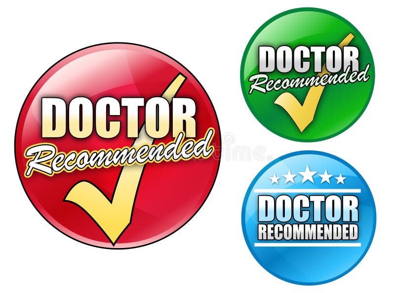 Doctor Recommended Logo Circles Stock Illustration - Illustration of ...