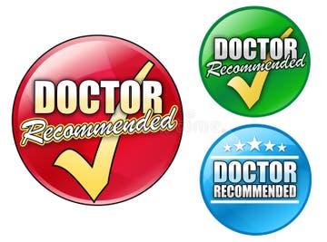 Doctor Recommended Logo Circles Stock Illustration - Illustration of ...